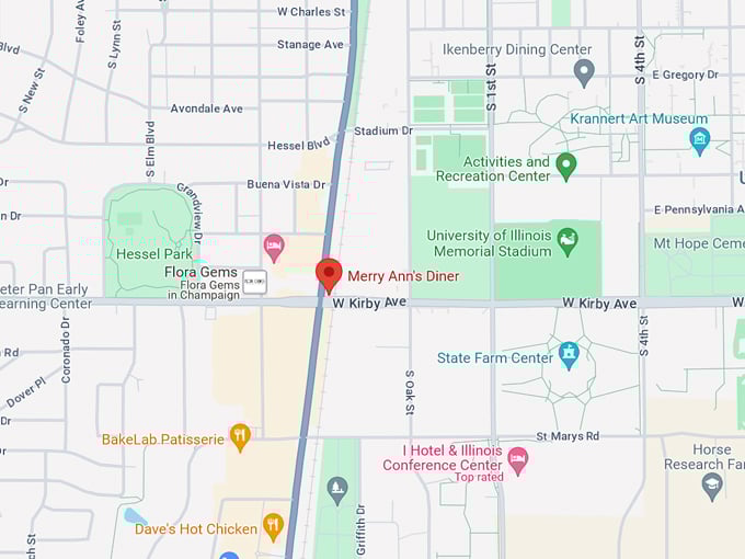 Merry Ann's Diner Map