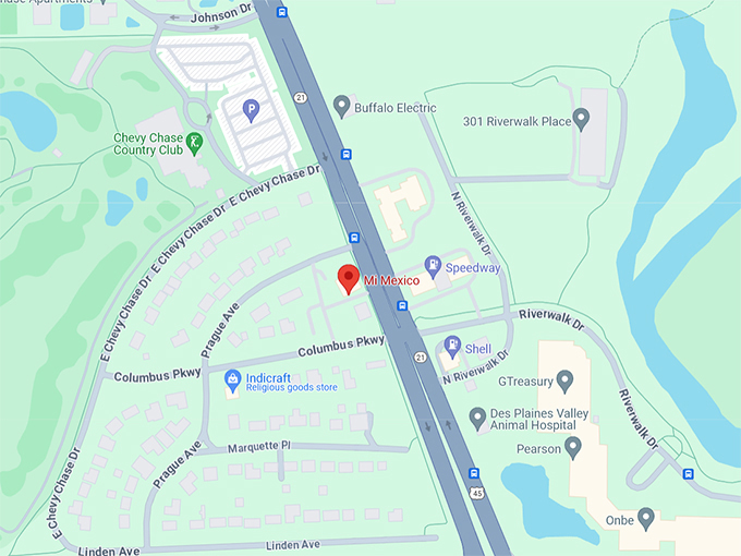 Mi Mexico Restaurant 10 Map