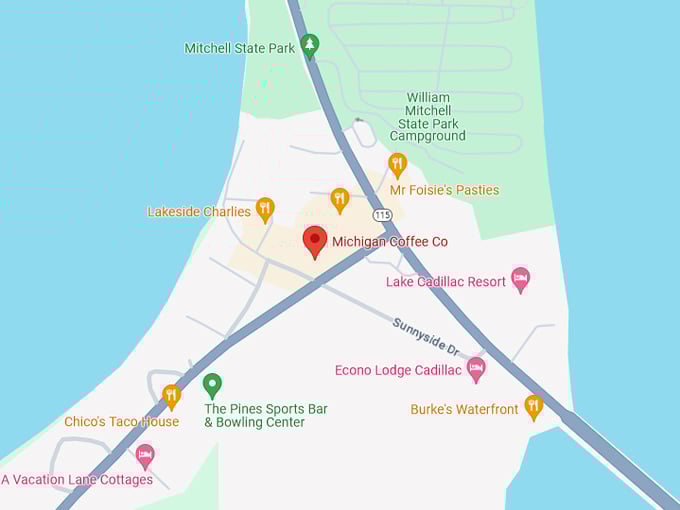 Michigan Coffee Co. 10 Map