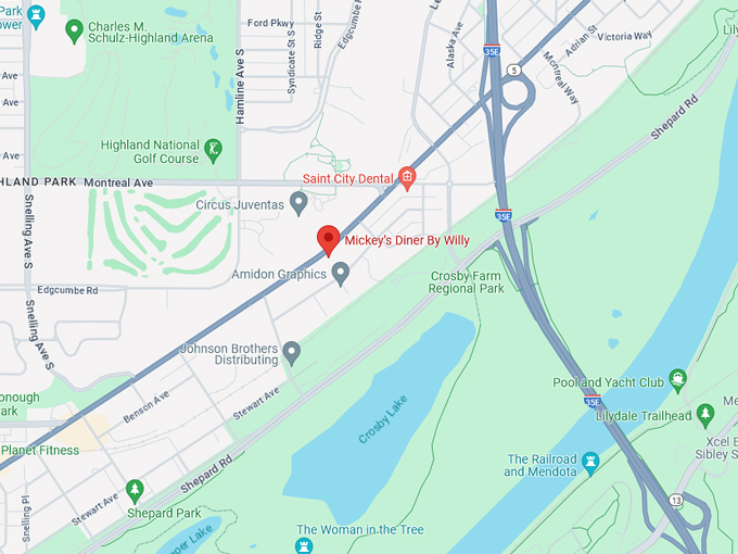 Mickey&rsquo;s Diner by Willy&rsquo;s 10 Map