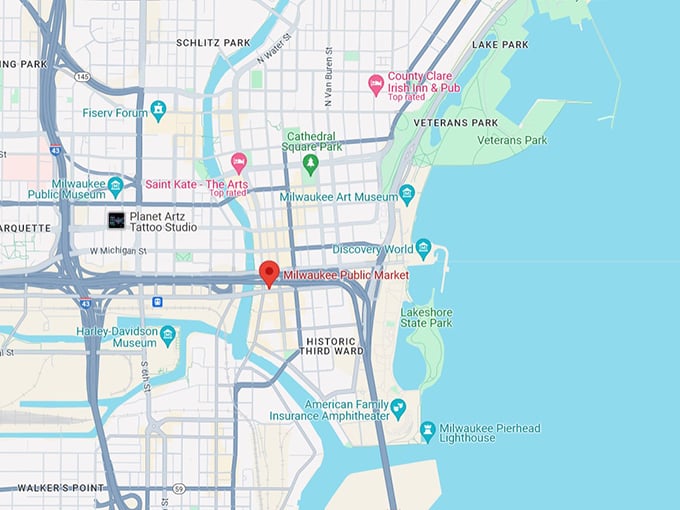 Milwaukee Public Market 10 Map