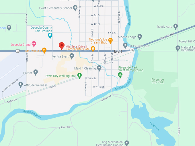 mishler&rsquo;s drive in 10 map