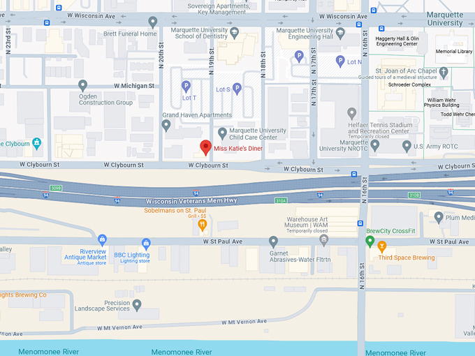 Miss Katie's Diner 10 Map