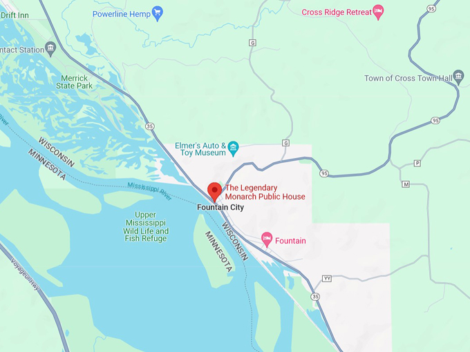 Monarch Public House 10 map