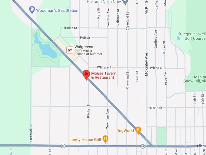 Mouse Tavern & Restaurant 10 Map