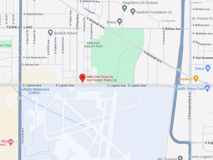 Nite Owl Drive-In Ice Cream Parlor & Sandwich Shoppe 10 Map