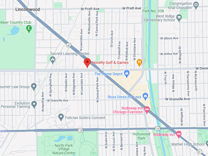 Novelty Golf & Games 10 Map