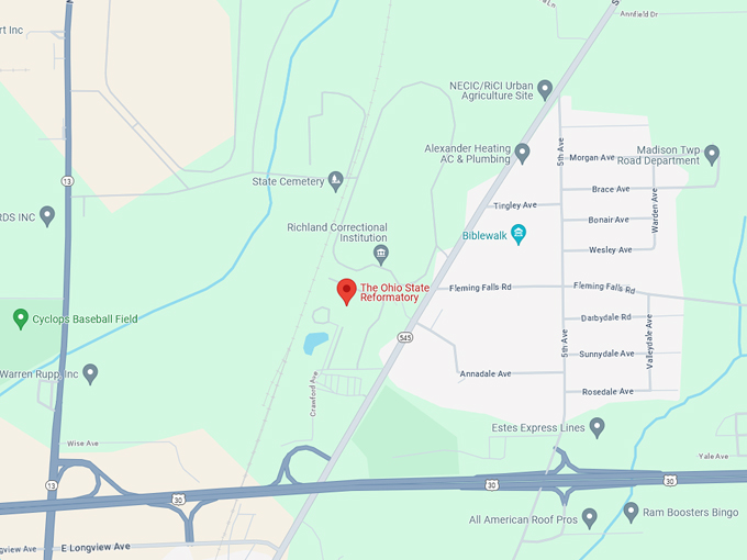 Ohio State Reformatory 10 Map