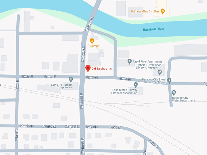 Old Baraboo Inn 10 Map