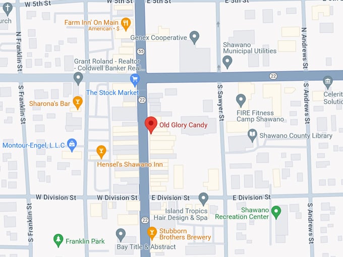 Old Glory Candy 10 Map