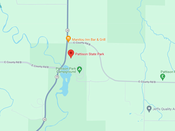 Pattison State Park 10 Map