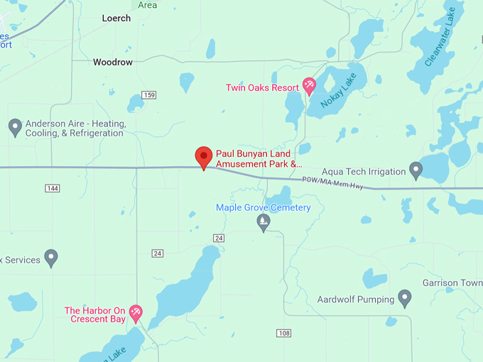 Paul Bunyan Land 10 Map