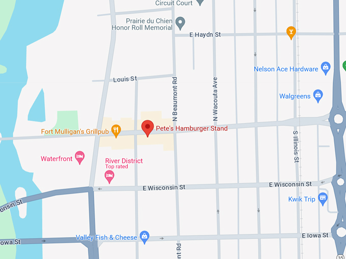 Pete&rsquo;s Hamburger Stand 10 Map