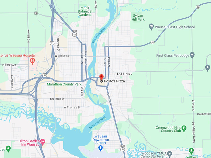 Polito's Pizza 10 Map