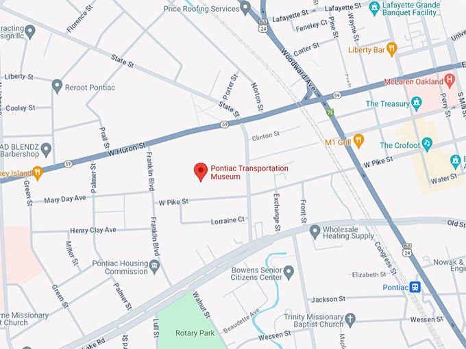 Pontiac Transportation Museum 10 Map