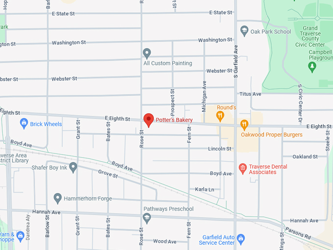 Potters Bakery 10 Map