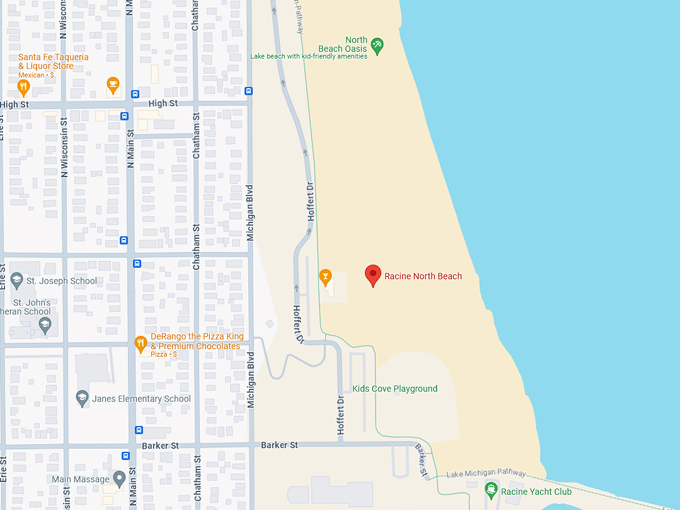 Racine North Beach 10 Map