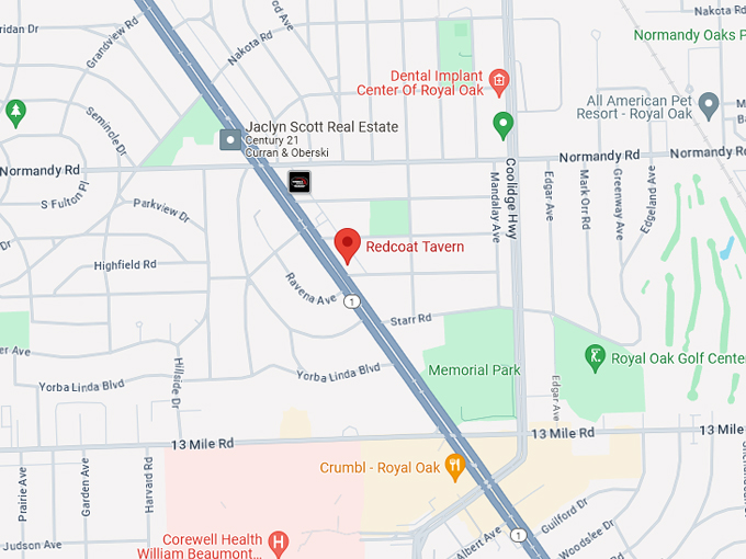 Redcoat Tavern 10 Map