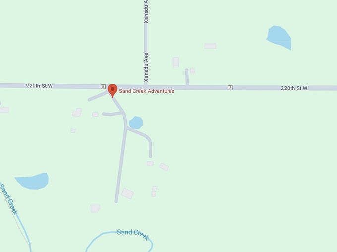 sand creek adventures 10 map