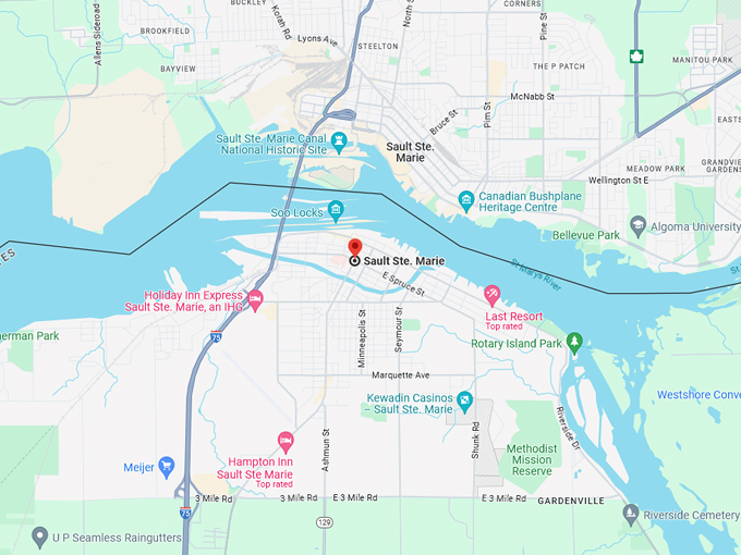 Sault Ste. Marie 10 Map