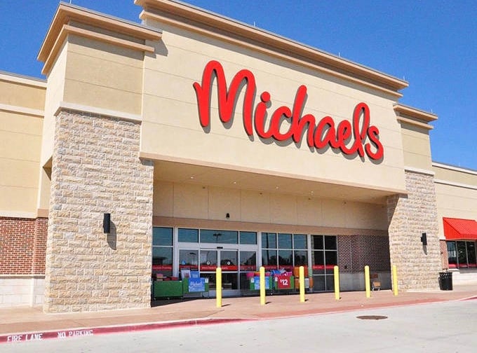 The iconic red Michaels sign stands proud against the Minnesota sky, a beacon for creative souls seeking their next inspiration.