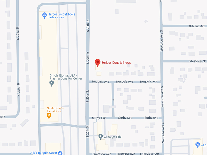 Serious Dogs & Brews 10 map