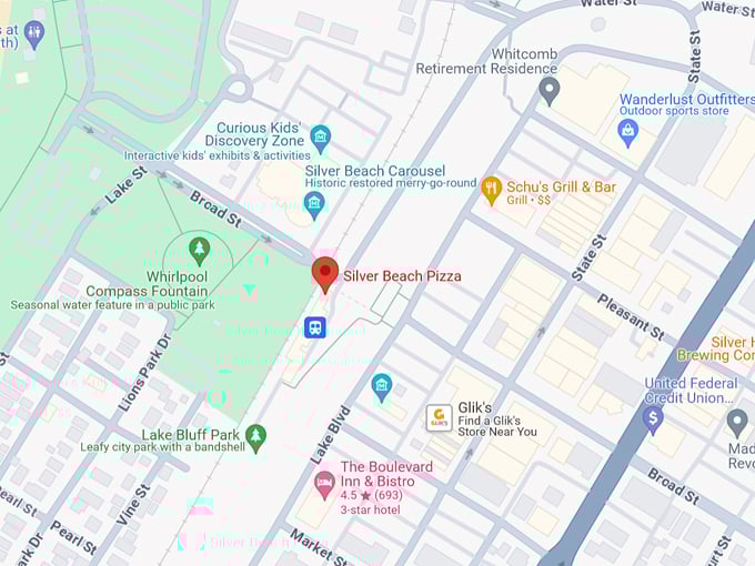 Silver Beach Pizza 10 Map