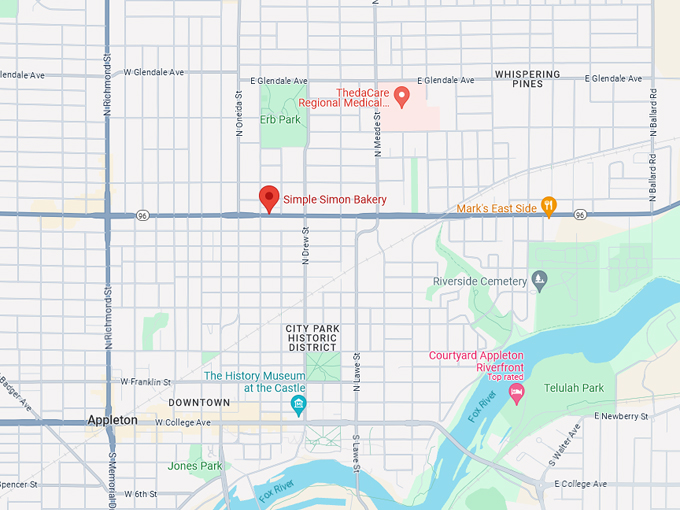Simple Simon Bakery 10 Map