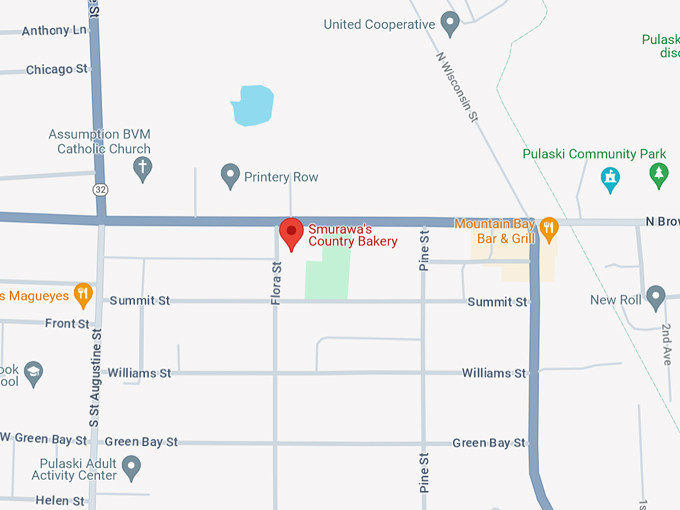 Smurawa&rsquo;s Country Bakery 10 Map