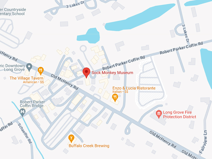 Sock Monkey Museum Map