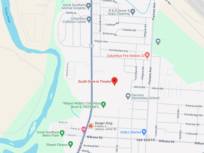 South Drive-in Theater 10 Map