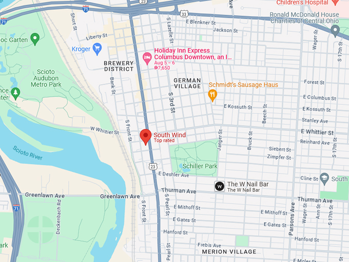 South Wind Motel 10 Map