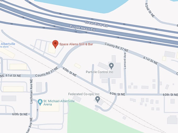 Space Aliens Grill & bar 10 map