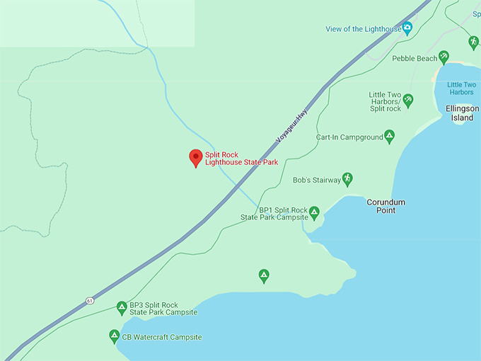 Split Rock Lighthouse 10 Map