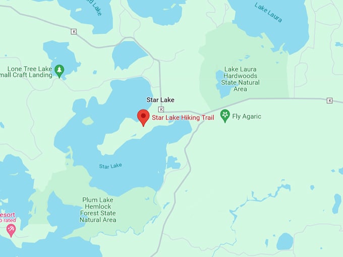 Star Lake Hiking Trail 10 Map