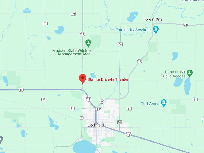 Starlite Drive-In Theater 10 Map