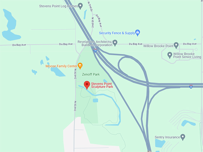 Stevens Point Sculpture Park 10 Map