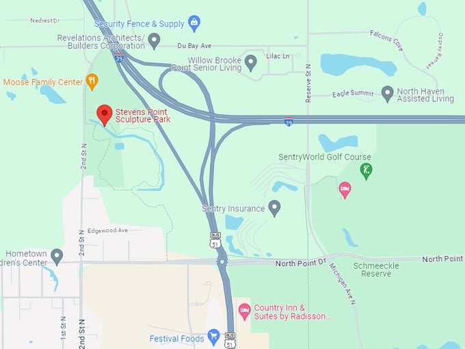 stevens point sculpture park 10 map