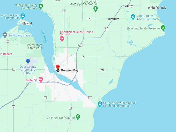 sturgeon bay 10 map