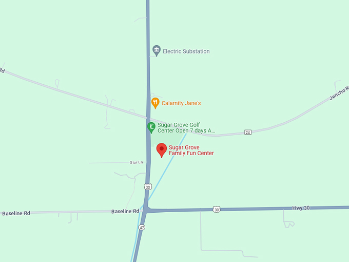 Sugar Grove Family Fun Center 10 Map