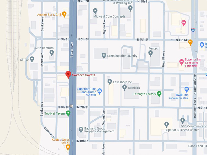 Sweeden Sweets 10 map