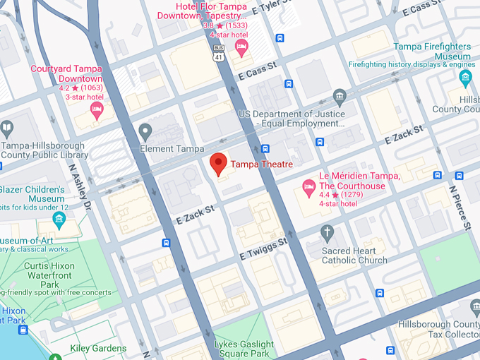 Tampa Theatre 10 Map