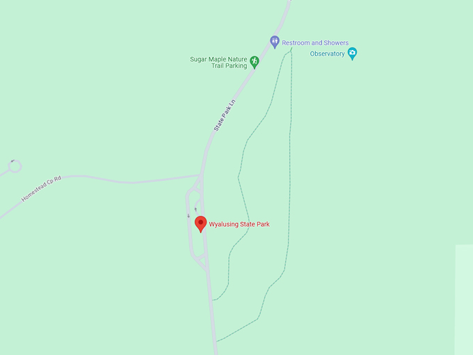 The Bluff Trail in Wyalusing State Park 10 Map