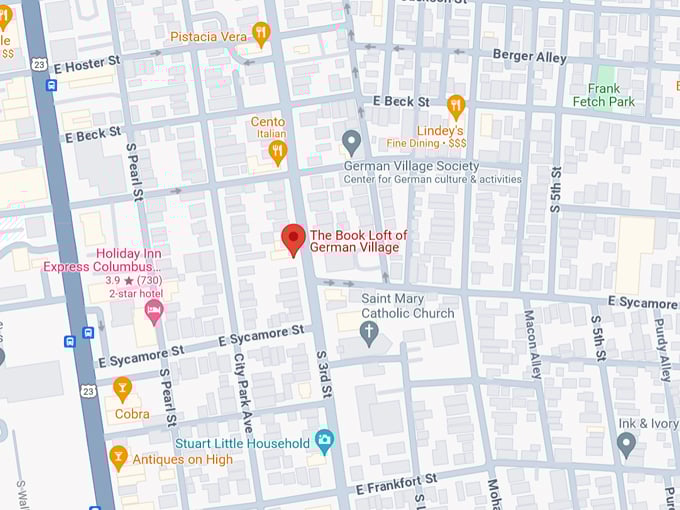 The Book Loft of German Village 10 Map