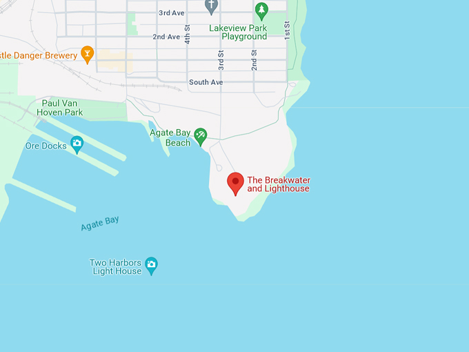 The Breakwater and Lighthouse 10 Map