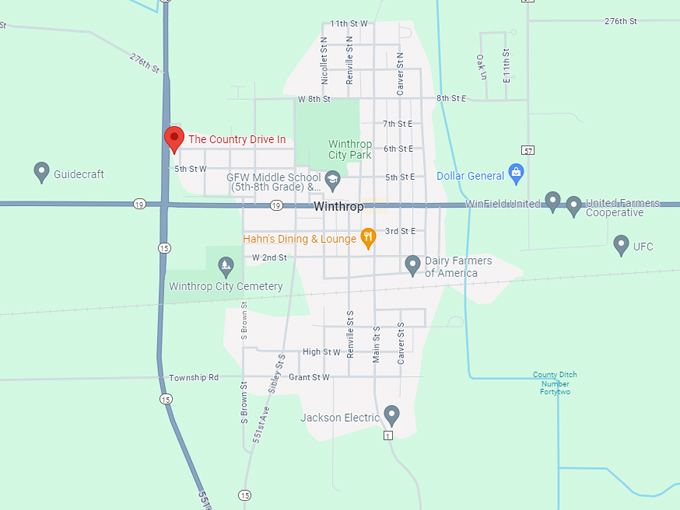 the country drive in 10 map