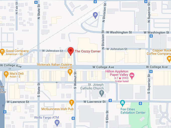 The Cozzy Corner 10 Map