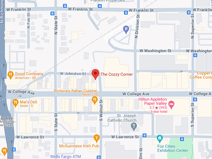 The Cozzy Corner 10 Map