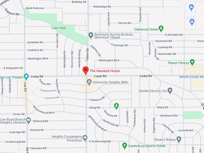 The Haunted House Restaurant 10 Map