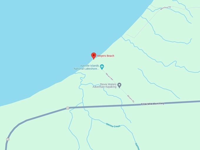 The Meyers Beach Sea Cave Trail 10 Map